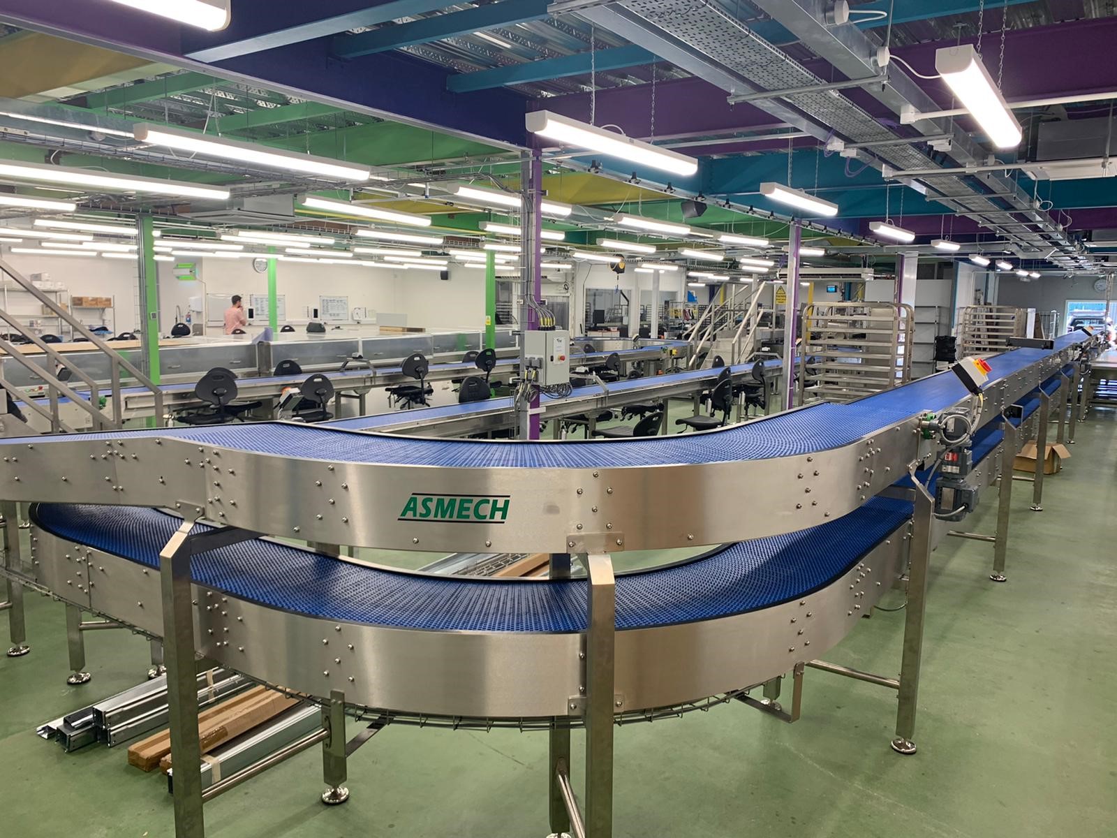 Modular conveyors on the production line - Asmech
